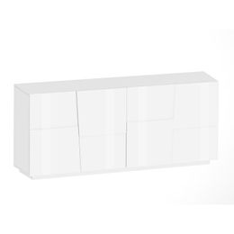 Home Affaire Sideboard &raquo;Pongo&laquo; 1 Stk. tlg. wei&szlig; Holzwerkstoff B/H/T: 200cm x 86cm x 44,2cm, 4 Stk.
