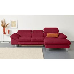 COTTA Ecksofa &raquo;Driver L-Form, B: 268 cm&laquo; Kopfteilverstellung, optional Schlaffunktion & Bettkasten LEDER BEEFY (ein abgedecktes Spalt-Rindsleder) im 