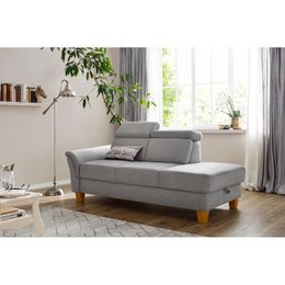 OTTO home Recamiere &raquo;Conville&laquo; incl. Kopfteilverstellung, Federkern, wahlweise mit Bettkasten grau 100% Polyester B/H/T: 194cm x 84cm x 93cm, Luxus-