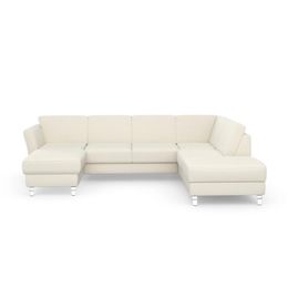 Sit & More sit&more Wohnlandschaft &raquo;Visby U-Form&laquo; Wahlweise mit Schlaffunktion und Stauraum, frei im Raum stellbar beige B/H/T: 303cm x 87cm x 213cm, Struktur 