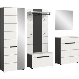 Home Affaire Garderoben-Set &raquo;REHAT, TOPSELLER!, 5-teilig, Breite 255cm, individuell erweiterbar&laquo; Set, bestehend aus: Garderobenschrank, Sitzbank, 