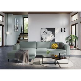 DOMO collection Ecksofa &raquo;Modica, zeitlos & elegant, Breite 329cm, hoher Fu&szlig;, bequem, L-Form&laquo; Auch in Cord, Fu&szlig;h&ouml;he passend f&uuml;r g&auml;ngige Saugroboter! 