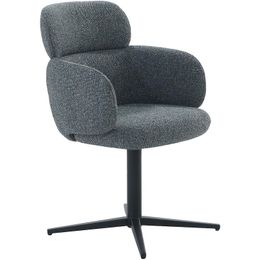 Jockenh&ouml;fer Esszimmerstuhl &raquo;Bunny&laquo; () 1 Stk.4-Fuss Stuhl, inkl. Drehfunktion (360&deg;), Sesseloptik, 150kg belastbar grau B/H/T: 60cm x 87cm x 64cm, 1 Stk., Webstoff