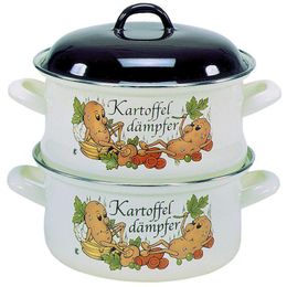 Kr&uuml;ger Dampfgartopf &raquo;KARTOFFEL&laquo; 1 Stk. tlg. Emaille beige &Oslash; 20cm