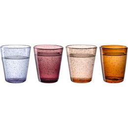 Leonardo Gl&auml;ser-Set &raquo;Trinkglas BURANO, 330 ml, 4er-Set&laquo; aus mundgeblasenem Schaumglas bunt Glas &Oslash; 9cm x 10cm, 330ml, 4 Stk.