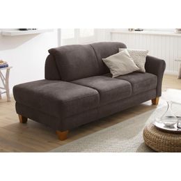 OTTO home Recamiere &raquo;Gotland&laquo; wahlweise Armlehne links oder rechts, in drei Bezugsqualit&auml;ten braun Struktur (100% Polypropylen);Luxus-Microfaser (100%