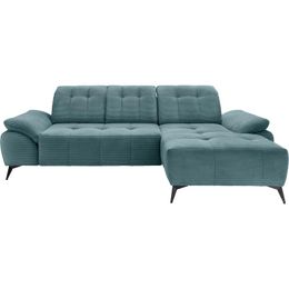 Home Affaire Ecksofa &raquo;Fiore modern und bequem, schmale Armlehnen, tolle Detailverarbeitung&laquo; zwei verschiedene Fu&szlig;farben w&auml;hlbar gr&uuml;n 93% Polyester, 7%