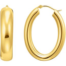 Thomas Sabo Damen Thomas Sabo Paar Creolen &raquo;Schmuck Silber 925 Ohrringe Chunky-Design&laquo; gold Silber 925 (recycelt)