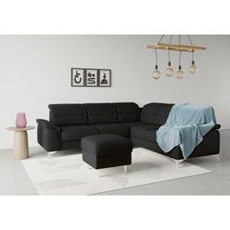 Sit & More sit&more Ecksofa &raquo;Sinatra L-Form&laquo; optional mit Kopfteilverstellung und Armteilfunktion schwarz 98% Polyester, 2% Polyamid B/H/T: 251cm x 85cm x 231cm,