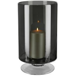 Fink Tischvase &raquo;VIANA&laquo; aus Glas, auch als Windlicht verwendbar grau Glas B/H/T: 34cm &Oslash; 20cm