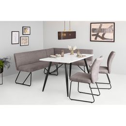 Hela Esstisch &raquo;ANIKA&laquo; 1 Stk. tlg. Hochglanz Wei&szlig; lackiert; Tischplatte fest; Vierfu&szlig;tisch schwarz-wei&szlig; B/H/T: 140cm x 76cm x 80cm
