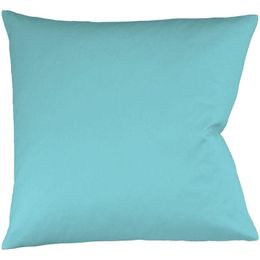 Fleuresse Kissenbezug &raquo;Colours Mako Satin, 100% Baumwolle, mit Rei&szlig;verschluss&laquo; Mako Satin, gl&auml;nzend, glatt, Premium Qualit&auml;t blau Mako-Satin, Mako-