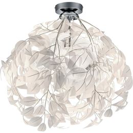 REALITY LEUCHTEN Deckenleuchte &raquo;Leavy&laquo; E27 1 Stk. E27 Deckenlampe mit Bl&auml;tteroptik, &Oslash; 38cm grau 1, &Oslash; 38cm H: 58cm, 1 Stk.