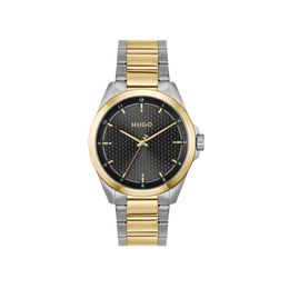 Hugo Herren Hugo Quarzuhr &raquo;#SEAM&laquo; Armbanduhr, Herrenuhr, Edelstahlarmband, analog gold Einheitsgr&ouml;&szlig;e