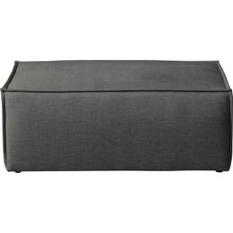 OTTO home Hocker &raquo;SHERWOOD Samtvelours Polsterhocker&laquo; passend zur Polster-Serie SHERWOOD grau 100% Polyester B/H/T: 102cm x 42cm x 69cm, Samtvelours