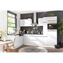 Optifit K&uuml;chenzeile &raquo;Roth&laquo; Stellma&szlig;e 300x175 cm, wahlweise mit E-Ger&auml;ten, mit Apothekerschrank grau B/H/T: 300cm x 206,8cm x 60cm, ohne E-Ger&auml;te
