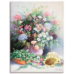 Artland Leinwandbild &raquo;Jahreszeiten W&auml;rme&laquo; Arrangements 1 Stk. tlg. auf Holzrahmen gespannt gr&uuml;n Leinwand B/H/T: 45cm x 60cm, Leinwandbild Arrangements 