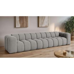 OTTO home Big-Sofa &raquo;XL KALLIE Design-Sofa mit Steppung, Bubble-Optik, Breite 340 cm&laquo; moderne Steppung, hoher Sitzkomfort und modernes Design grau 100%