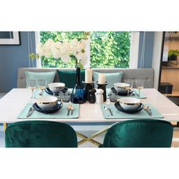 Adam Platzset &raquo;Uni Collection&laquo; GOTS zertifiziert, Made in Germany blau Obermaterial: 100% Baumwolle B/L: 40cm x 50cm, 2 Stk., Bio-Baumwolle, rechteckig