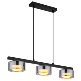 Globo LIGHTING H&auml;ngeleuchte &raquo;HIGGINS&laquo; GX53 1 Stk. Extra-Warmwei&szlig; H&auml;ngelampe Esszimmer-Leuchte Esstischleuchte Wohnzimmer schwarz H: 110cm, 1 Stk.