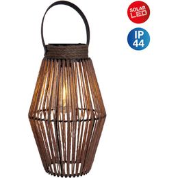 N&auml;ve n&auml;ve LED Solarleuchte &raquo;Korbinian&laquo; 1 Stk. Warmwei&szlig; Schnurbespannung, inkl. Lichtbulb mit LED, warmwei&szlig;es Licht, Henkel beige 1, H: 30cm, 1 Stk.