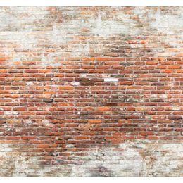 SUPERFRESCO EASY Fototapete &raquo;Brick wall 2&laquo; glatt 300 cm L&auml;nge rot Vlies B/L: 3m x 3m