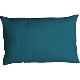 CASATEX Kissenbezug &raquo;Uni&laquo; Uni Design, Rei&szlig;verschluss, tolle Farben blau Satin, Baumwolle B/L: 40cm x 80cm, 1 Stk., Satin