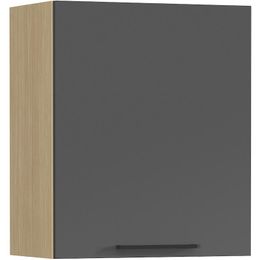 KOCHSTATION H&auml;ngeschrank &raquo;Luna, Oberschrank, K&uuml;chenh&auml;ngeschrank, Made in Italy&laquo; B/T/H: 60&times;35&times;71 cm, zus&auml;tzlicher Stauraum &uuml;ber der Arbeitsfl&auml;che grau 