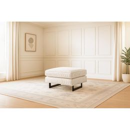 OTTO home Polsterhocker &raquo;Pinto&laquo; mit Keder, Metallf&uuml;&szlig;en und auch in Cord Bezug erh&auml;ltlich beige 92% Polyester, 8% Nylon B/H/T: 76cm x 48cm x 56cm, Cord