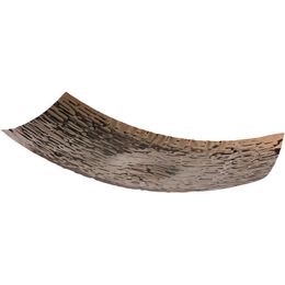 Creativ home Dekoschale &raquo;Schale&laquo; mit Wellenstruktur gold B/H/T: 48cm x 9cm x 25cm
