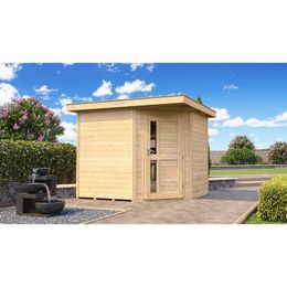 Weka Gartenhaus &raquo;229 A&laquo; beige Massivholz Fu&szlig;boden im Gartenhaus, ohne Dacheindeckung