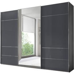 STAUD Schwebet&uuml;renschrank &raquo;Sonate Lucca mit Spiegel, Made in Germany&laquo; Mit vier verschiedenen Ausstattungsvarianten grau Holzwerkstoff Vulkan Dekor, B/