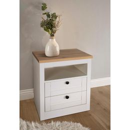 OTTO home Nachtkonsole &raquo;2er Set B&uuml;sum Nachtschrank Beistellschrank&laquo; Spar-Set, 2 Schr&auml;nke im Lieferumfang, Nachttisch im Landhaus Design mit 2 