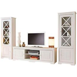 OTTO home Wohnwand &raquo;Lisa&laquo; Set, 3 Stk. tlg. wei&szlig; Massivholz B/H/T: 295cmcm