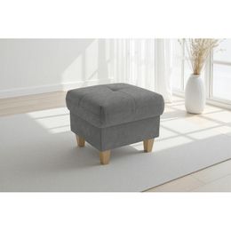 Sit & More sit&more Polsterhocker &raquo;Pamela, B: 58 cm&laquo; 1 Stk. tlg. verschiedene Farben und Stoffe, bis 120 kg belastbar grau 100% Polyester B/H/T: 58cm x 48cm x 