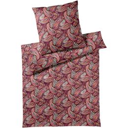 Elegante Bettw&auml;sche &raquo;Decoration&laquo; 2 Stk. angenehmes Hautgef&uuml;hl rot Mako-Satin, Obermaterial: 100% Baumwolle B/L: 135cm x 200cm, 1 Stk., 1 Stk., Mako-Satin, B/L: