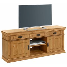 OTTO home TV-Board &raquo;Vinales, Sideboard, Lowbord, Kommode&laquo; Breite 158 cm, mit 3 Schubladen, FSC beige Massivholz B/H/T: 158cm x 65cm x 39cm, Kiefer