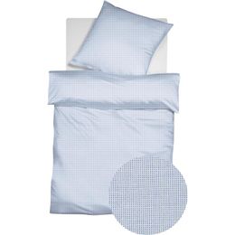 Fleuresse Bettw&auml;sche &raquo;Porto&laquo; 2 Stk. 100% Baumwolle, in Gr. 135x200, 155x220, 200x200cm, Rei&szlig;verschluss blau Buntgewebe, Obermaterial: 100% Baumwolle B