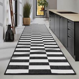 Hanse Home Sisalteppich &raquo;Viela Outdoor Wendeteppich, auch als L&auml;ufer erh&auml;ltlich&laquo; rechteckig 5 mm H&ouml;he schwarz wei&szlig;, Flachgewebe, Balkon, Wohnzimmer, 
