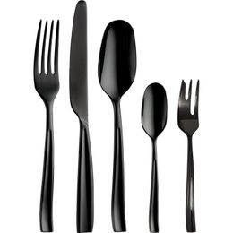 Pinti Inox PINTINOX Besteck-Set &raquo;Infinito Treasure&laquo; Optik Gl&auml;nzend PVD Beschichtung schwarz Edelstahl 18/0 30 Stk.