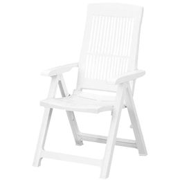 ProGarden Gartensessel &raquo;Tampa 60x61x109 cm&laquo; wetterfestes Vollkunststoffgestell, wei&szlig; wei&szlig; B/H/T: 61cm x 109cm x 60cm