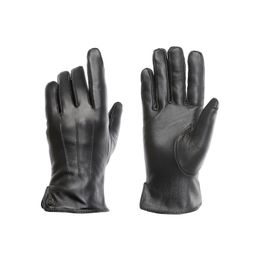 Pearlwood Damen Pearlwood Lederhandschuhe Seitenschlitze f&uuml;r komfortables Anziehen schwarz 7.5