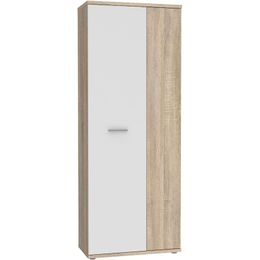 FORTE Mehrzweckschrank &raquo;Platzsparend und kompakt, Stauraum&laquo; B/H/T 68,9/179,1/34,8 cm beige Sonoma Eiche, B/H/T: 68,9cm x 179,1cm x 34,8cm, T&uuml;ren: 2 