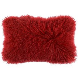 Pad Dekokissen &raquo;Glory&laquo; Echtfell rot Lammfell, Polyester B/L: 30cm x 50cm, 1 Stk.