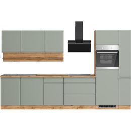 KOCHSTATION K&uuml;chenzeile &raquo;KS-Virginia,neu in verbesserter Ausf&uuml;hrung&laquo; Arbeitsplatte 38 mm stark, Stauraum, Softclose, Breite 330 cm, Soft-Close, ohne E