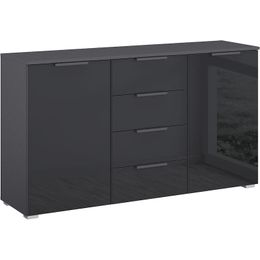 Rauch Schubkastenkommode &raquo;Sideboard Kommode Kombikommode KOLUNA mit Glasfront&laquo; Breite 120 cm mit hochwertiger Glasfront, vier gro&szlig;e Schubladen, mit 