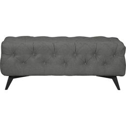 Home Affaire Polsterhocker &raquo;Amaury&laquo; Chesterfield-Optik, Breite 120cm, Fu&szlig;farbe w&auml;hlbar grau Struktur (100% Polyester);Samtoptik (100% Polyester) B/H/T