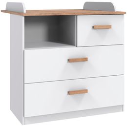 wimex Wickelkommode &raquo;Gotland&laquo; bis 15 kg umbaubar zur Kommode 91 cm wei&szlig; Holzwerkstoff B/H/T: 91cm x 93cm x 75cm