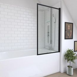 MARWELL Badewannenaufsatz schwarz B/H: 75cm x 130cm, beidseitigmontierbar