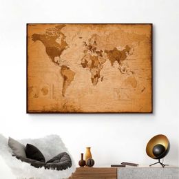Reinders Deco-Panel &raquo;Weltkarte - antik&laquo; braun MDF B/H/T: 140cm x 100cm